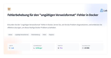 Docker Invalid Reference Format Fehler Beheben Anleitung And Lösungen Labex