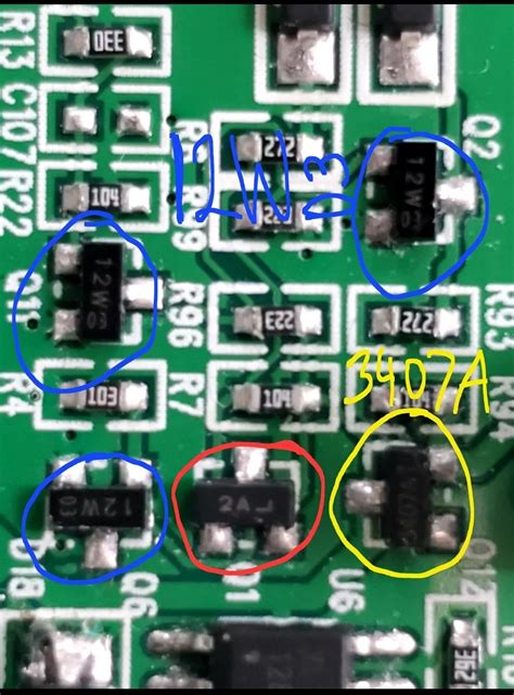 Can Anyone Identify The Transistors Or Mosfets Circled In The Picture Discrete Semiconductor