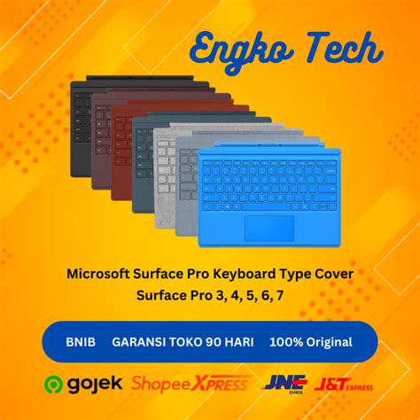 Jual Microsoft Surface Pro 3 4 5 6 7 Keyboard Type Cover Original Shopee Indonesia