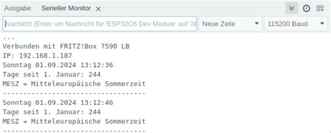 Datum Und Zeit Mit Esp Und Time H Anzeigen Projekte Für Arduino Und Esp32 Mikrocontroller