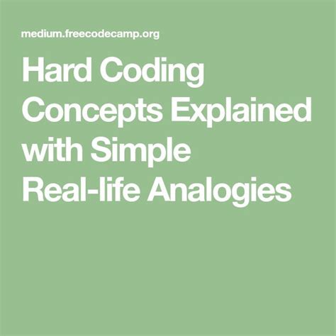 hard coding concepts explained with simple real life analogies