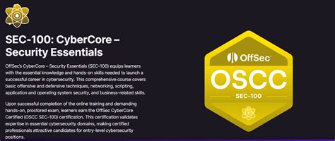 Offsec Announces Entry Level Cybersecurity Certification Oscc Via
