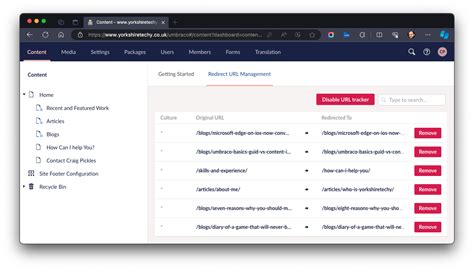 Umbraco Basics Simple Permanent Or 301 Redirects Yorkshiretechy