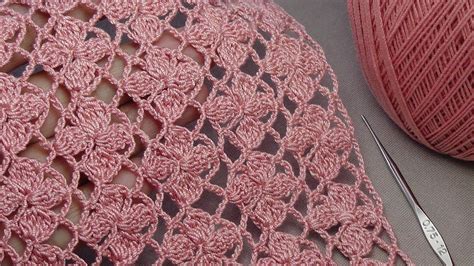 Цветочный УЗОР простое ВЯЗАНИЕ КРЮЧКОМ для начинающих