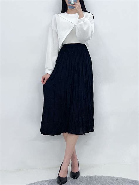 당일출고오피스룩3color 구아바 잔주름 주름 플레어 롱 스커트 치마봄스커트여름스커트봄치마여름치마캉캉스커트속바지치마머메이드스커트꾸안꾸플리츠스커트롱치마