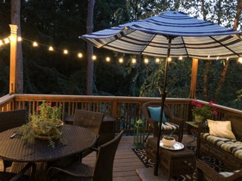 Adding Patio String Lights To The Deck Southern Hospitality