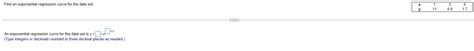 Solved Find An Exponential Regression Curve For The Data