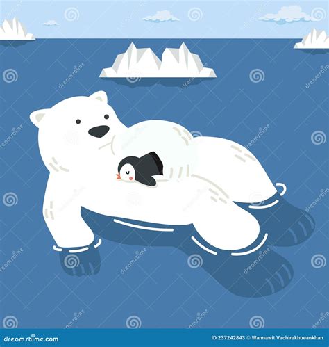 Polar Bear Swimming Clip Art