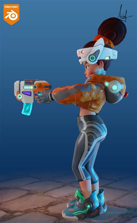 Artstation Space Girl Master En Blender