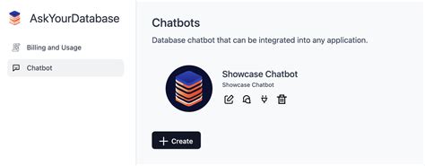 Create And Integrate Chatbot Askyourdatabase