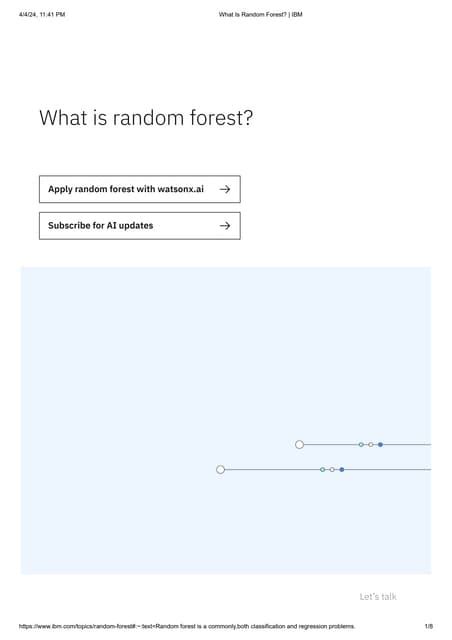 What Is Random Forest Analytics Ibmpdf