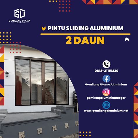 Pintu Geser Aluminium Gemilang Aluminium