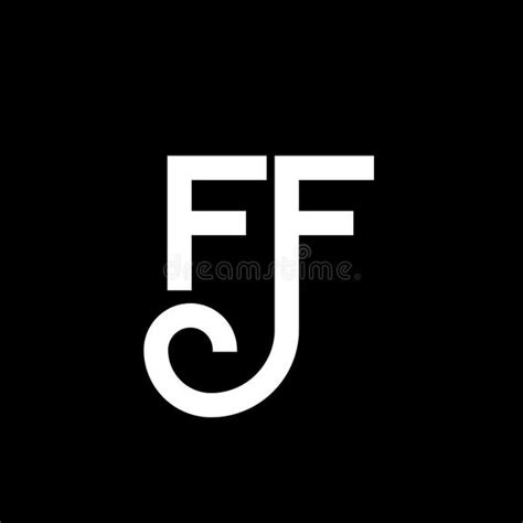 Diseño Del Logotipo De La Carta Ff Sobre Fondo Negro Ff Creative Initials Letter Logo Concept