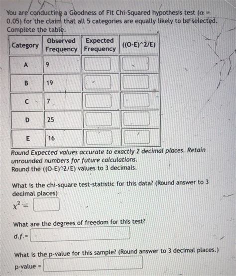 Solved You Are Conducting A Goodness Of Fit Chi Squared
