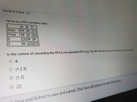 solved question 16 given is a nfa s transition table in the