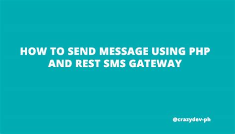 How To Send Message Using Php And Rest Sms Apk Pitscon Academy
