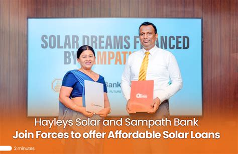 Affordable Solar Loans Hayleys Solar And Sampath Bank Team Up