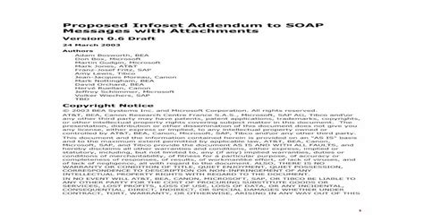 Pdf Proposed Infoset Addendum To Soap Messages With Attachmentsxml