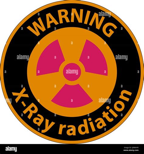 Warning Sign X Ray Radiation On White Background Stock Vector Image