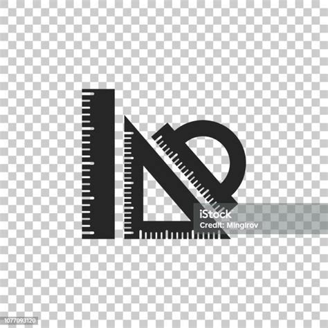 눈금자 삼각형 눈금자와 투명 한 배경에 고립 끄는 아이콘을 설정 합니다 Straightedge 부호입니다 삼각형 기호입니다 기하학적 악기입니다 평면 디자인입니다 벡터