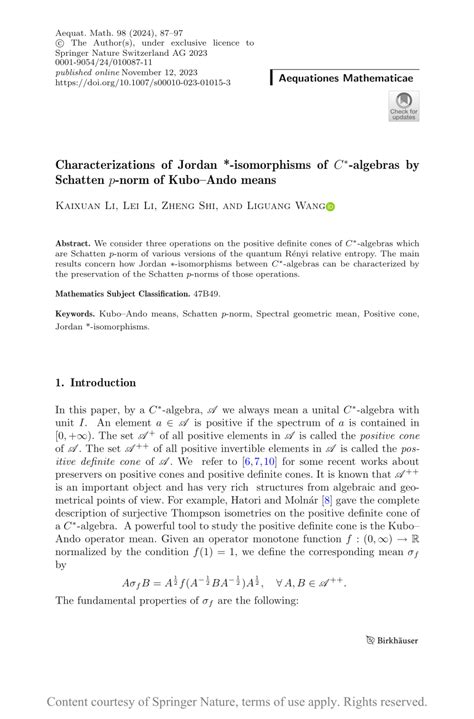Characterizations Of Jordan Isomorphisms Of C Algebras By