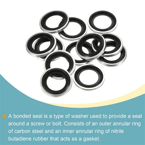 Bonded Sealing Washers M14 199x147x2mm Carbon Steel Nitrile Rubber
