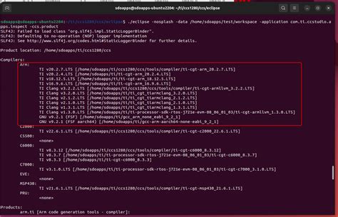 Codecomposer Add A New Compiler Ti Arm Clang Ti Cgt Armllvm213lts To Ccs1281 On Linux