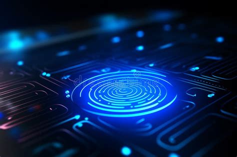Identification System Scanning Human Fingerprint By Generative Ai