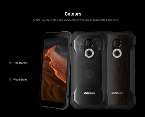 doogee S61 Pro סמארטפון חזק טלפון מוקשח טלפון נגד מים טלפון עמיד סמארטפון PTT יבואן