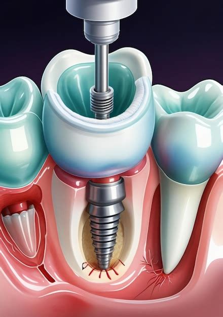 Premium Photo Dental Implants In The Teeth
