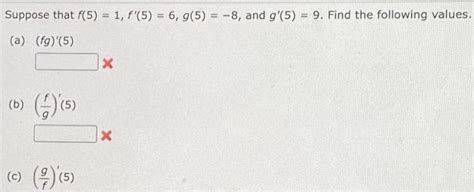 Suppose That F 5 1 F 5 6 G 5 −8 And
