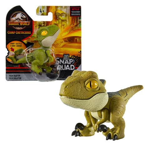 Jurassic World Camp Cretaceous Snap Squad Green Velociraptor Figure