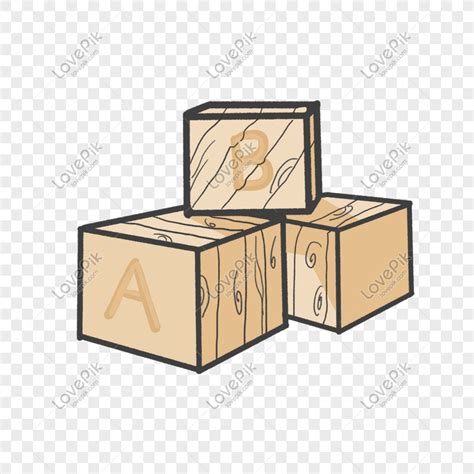 손으로 그린 귀여운 장난감 블록 Png 일러스트 무료 다운로드 Lovepik