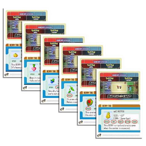 Pokemon Battle E Series 1 E Reader Berries Custom Cards Etsy