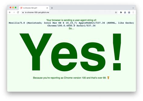 Force Chrome Major Version To 100 In The User Agent String Chrome For