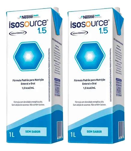 Isosource 15 Kit 2x 1 Litro Cada Sem Sabor Nestle Parcelamento