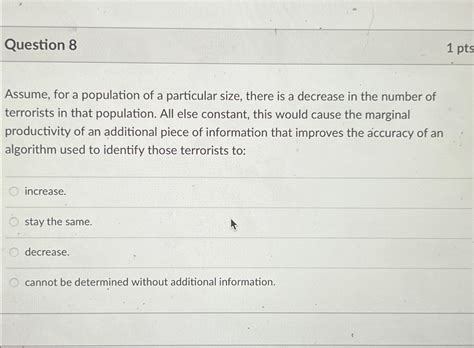 Solved Question 8assume For A Population Of A Particular