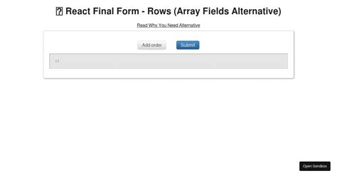🏁 React Final Form Rows Field Array Alternative React Dnd As Drag