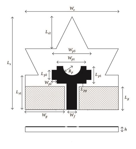 Schematic Configuration Of The Proposed Defected Substrate Cpw Fed
