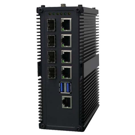 Wide Temperature Din Rail Industrial Computer With Intel X E Processor And RJ SFP LAN