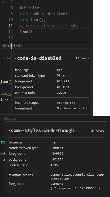 Vs Code Syntax Highlighting For Disabled C Code Stack Overflow