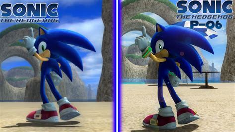 Sonic 2006 Vs Sonic P 06 Comparison Youtube
