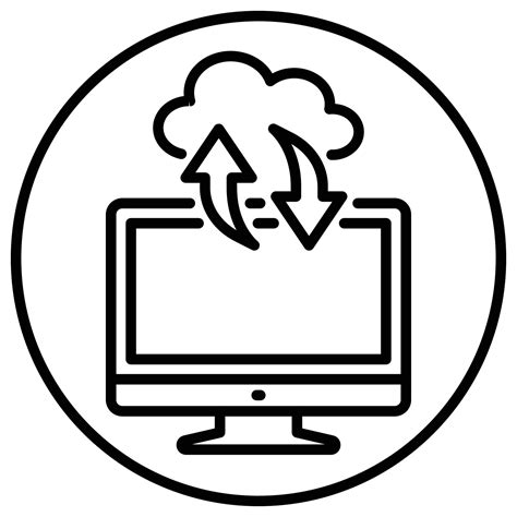 Outline Icon For Cloud Computing Data Network Vector Art At Vecteezy