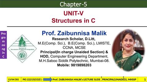 Programming In C In I Scheme Msbte 1st Yearpptx