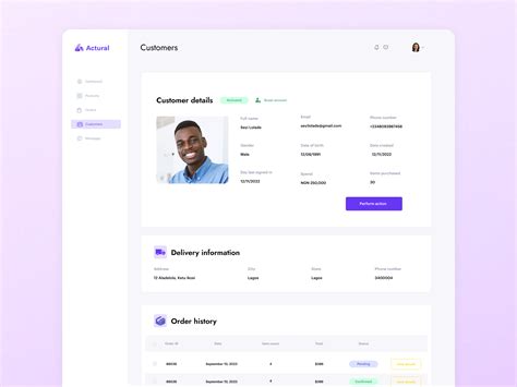 customer dashboard by oluwagbemide feranmi on dribbble
