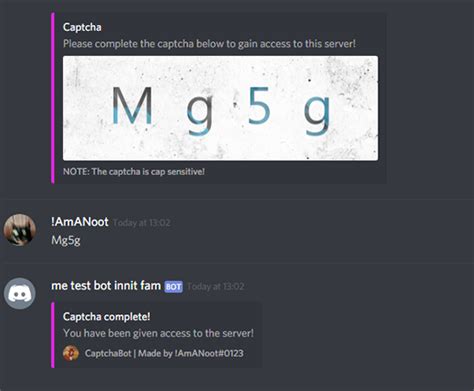 Discord Server Captcha Bot как добавить почему не работает
