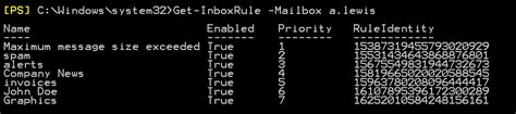 Managing Users Outlook Rules Using Powershell