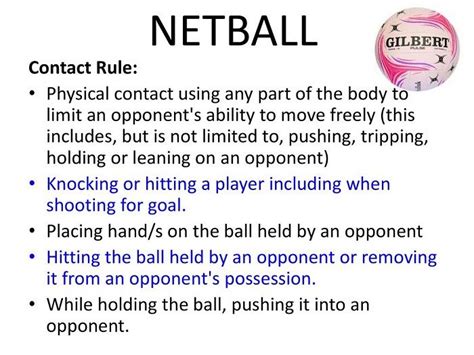 Obstruction In Netball Offside Rule Netball Offside Rule Rules