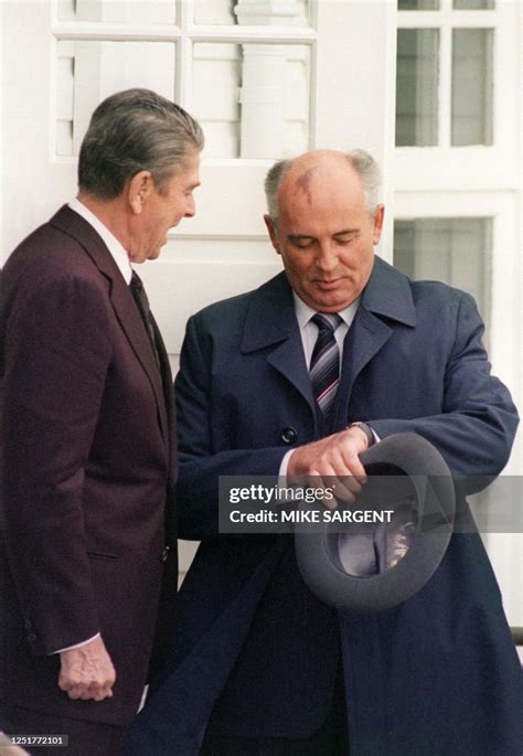 Soviet Secretary General Mikhail Gorbachev Checks His Wrist Watch As