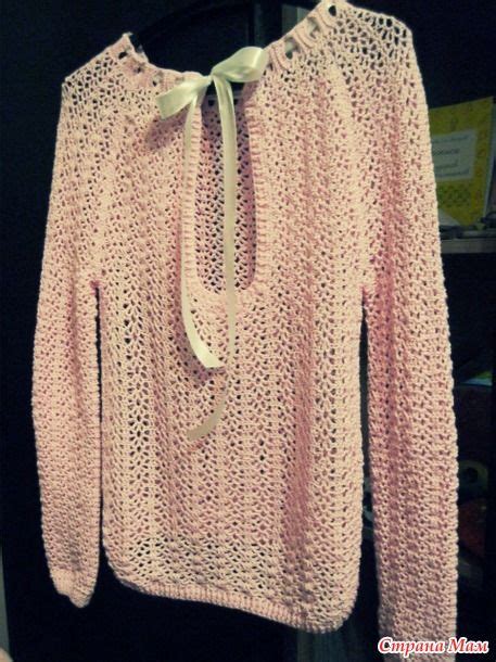 Моя розовая нежность Кофточка крючком